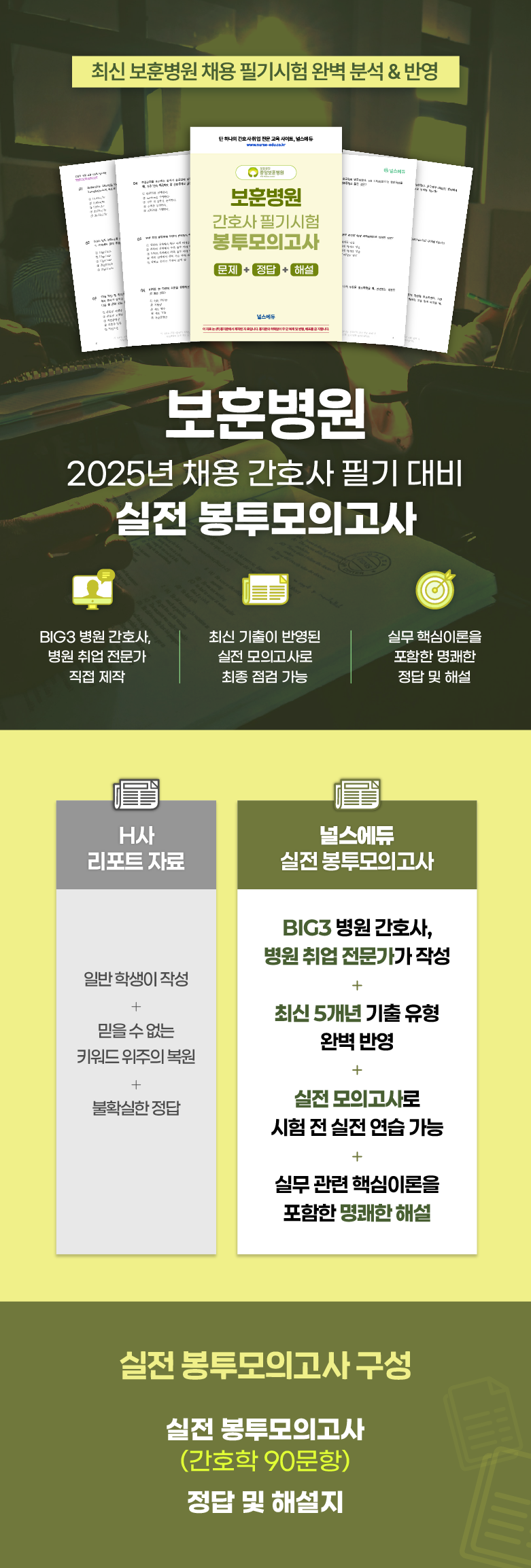 널스에듀 Ebook 2024 보훈병원 필기시험 실전 봉투 모의고사 2025년 채용 대비
